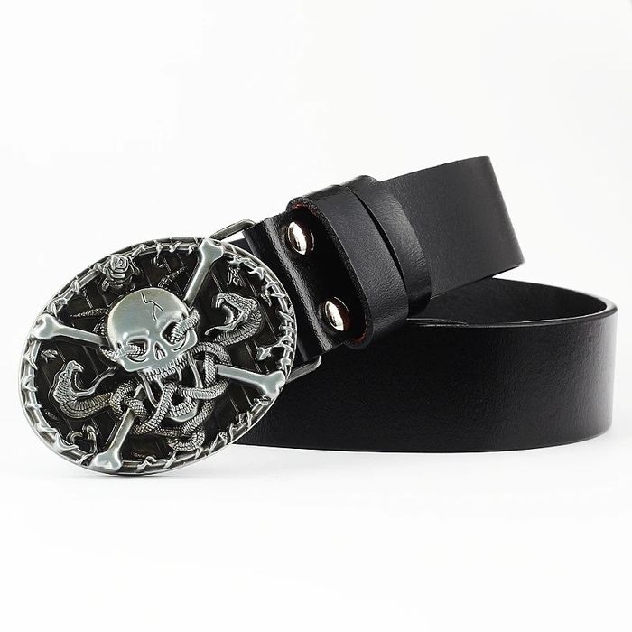 Skulls Snake Skull Leather Belts | Grailed