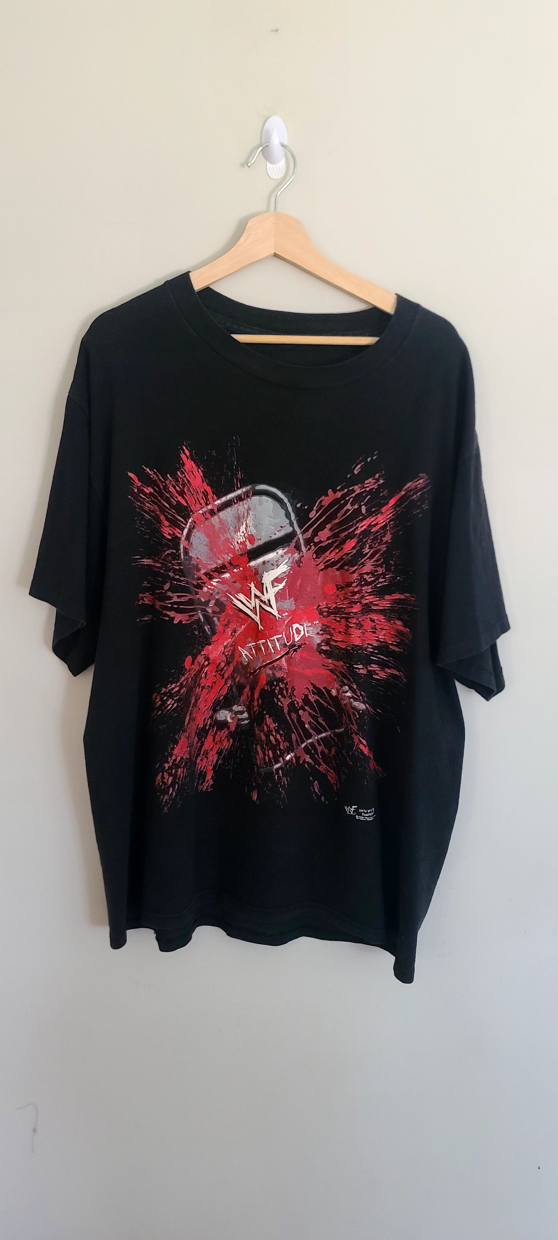 WWE × WWF Vintage WWF Mankind Blood splatter XL Shirt | Grailed