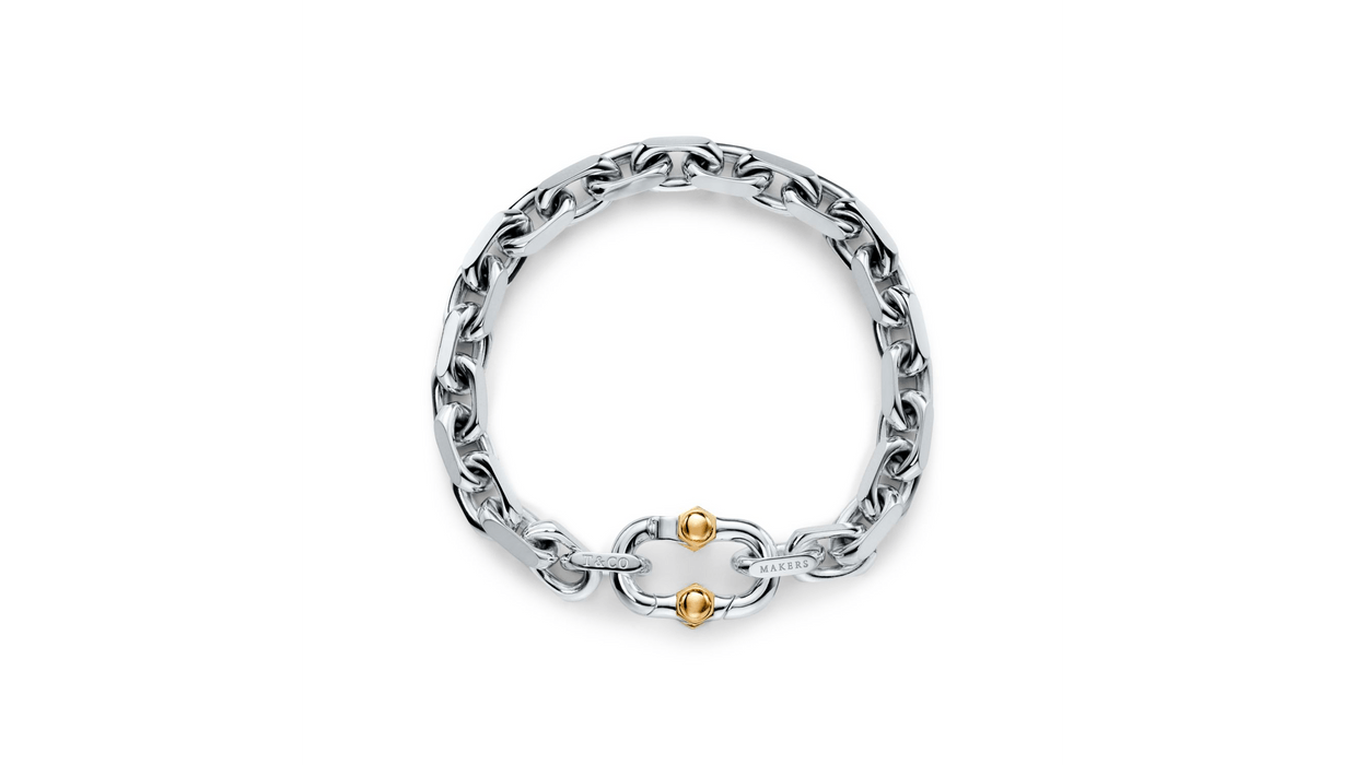 Tiffany & Co. Makers Chain Bracelet in Sterling Silver and 18k Gold ...