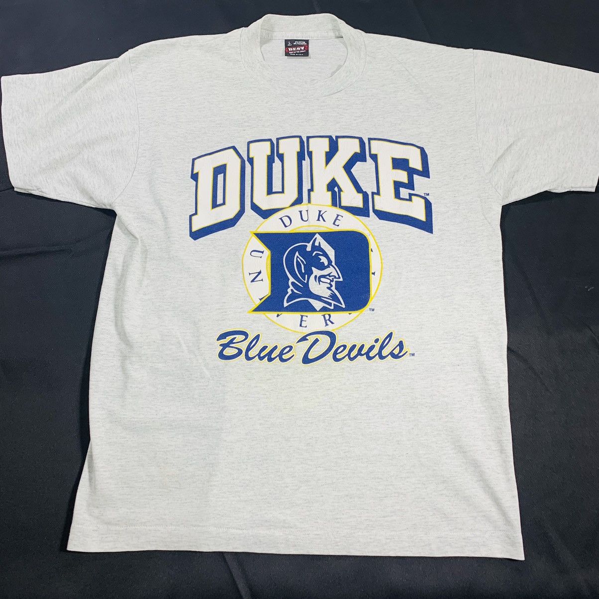 Streetwear × Vintage Vintage 90s Duke University Blue Devils T-Shirt ...