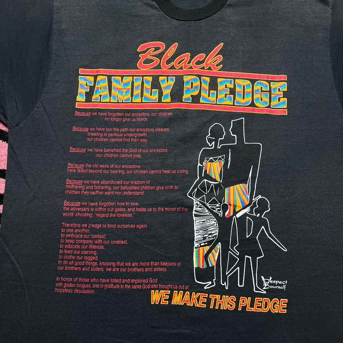 Vintage Vintage 90’s Black Family Pledge Black History T-shirt | Grailed