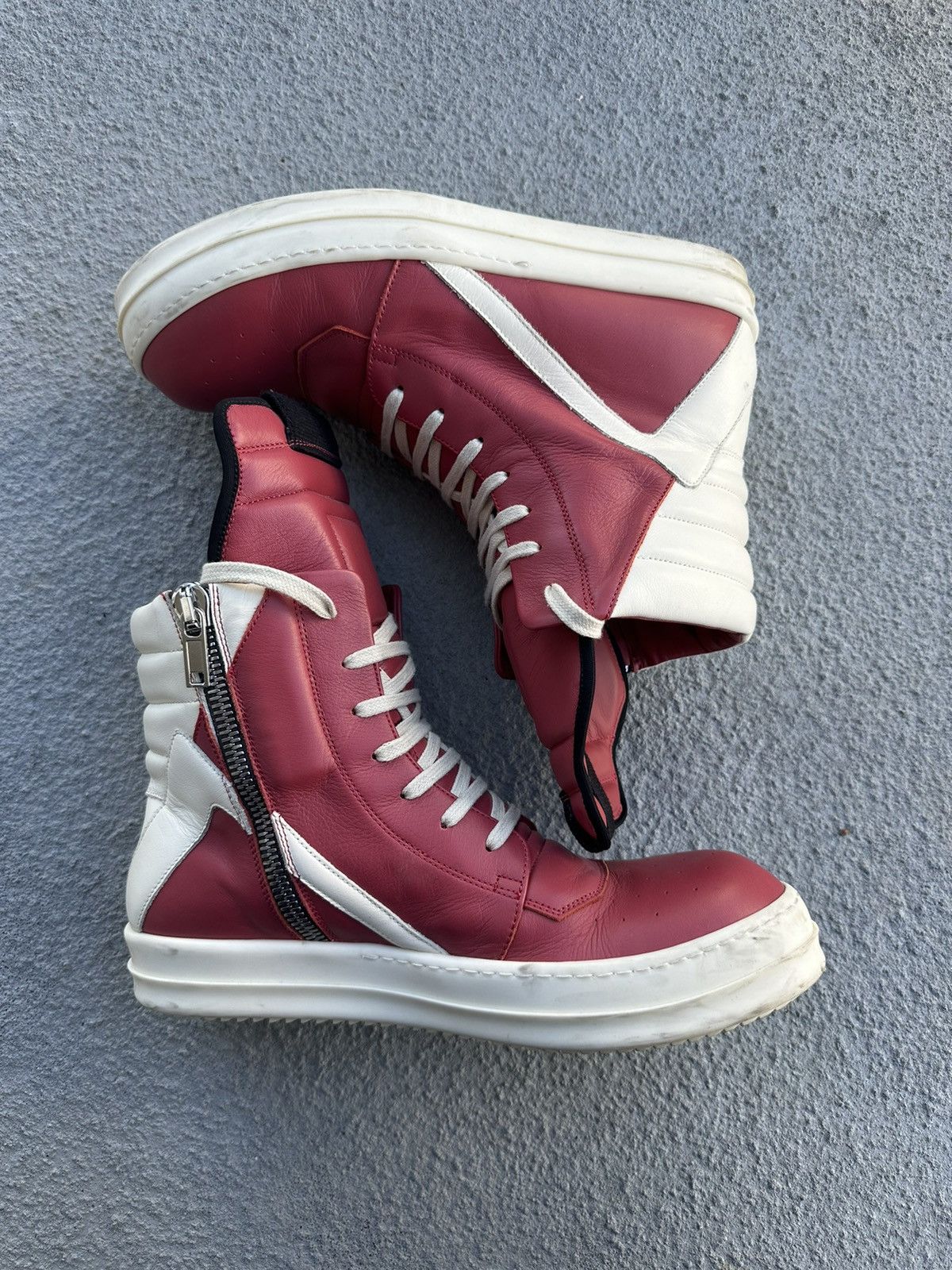 Rick Owens Rick Owens Geobaskets- Carnelian | Grailed