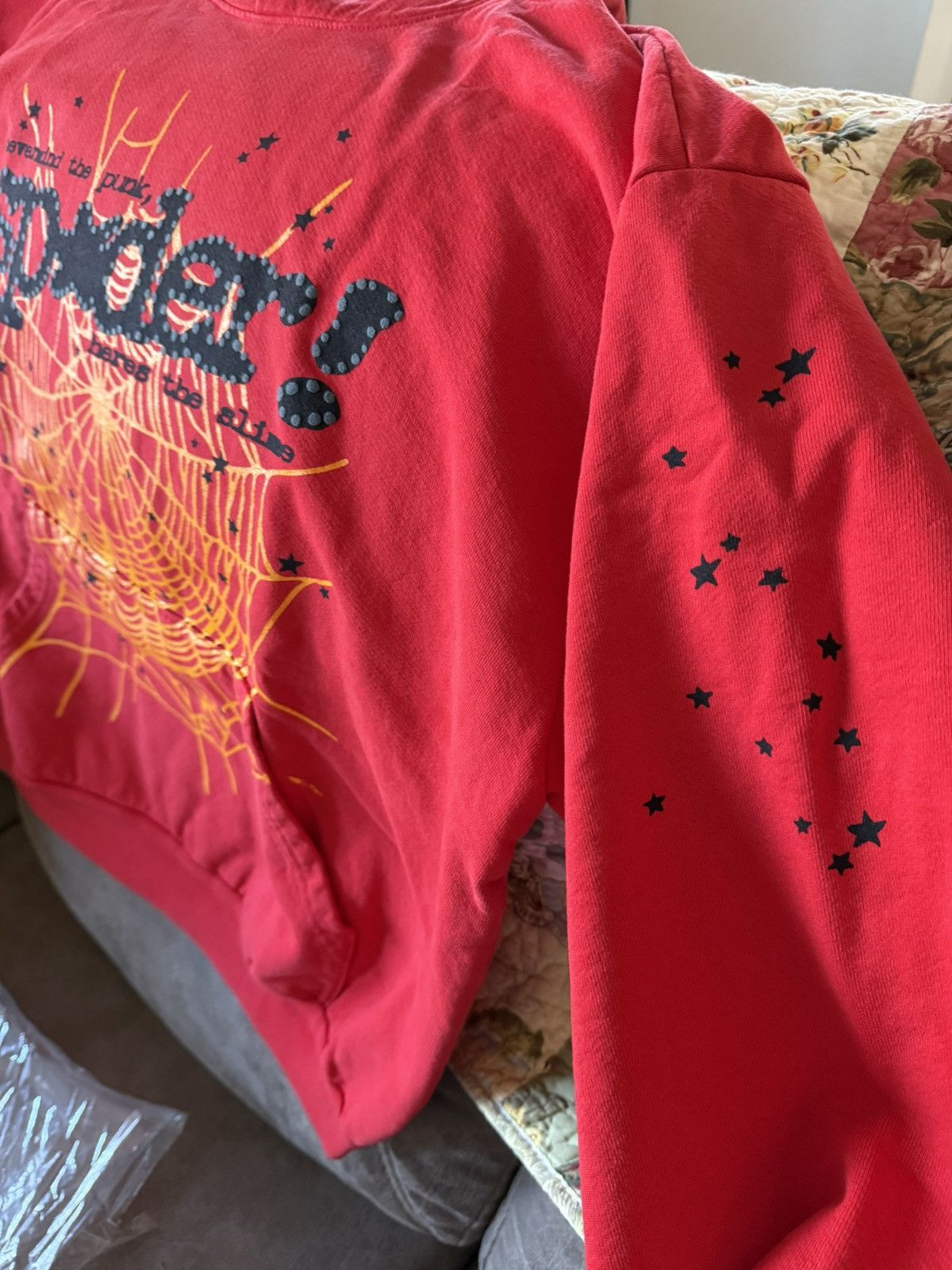 Spider Worldwide Sp5der red v2 pink hoodie | Grailed