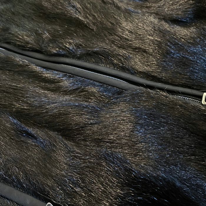 Prada Prada Fur Jacket Mohawk Knit Zip Up 90s RARE Vintage | Grailed