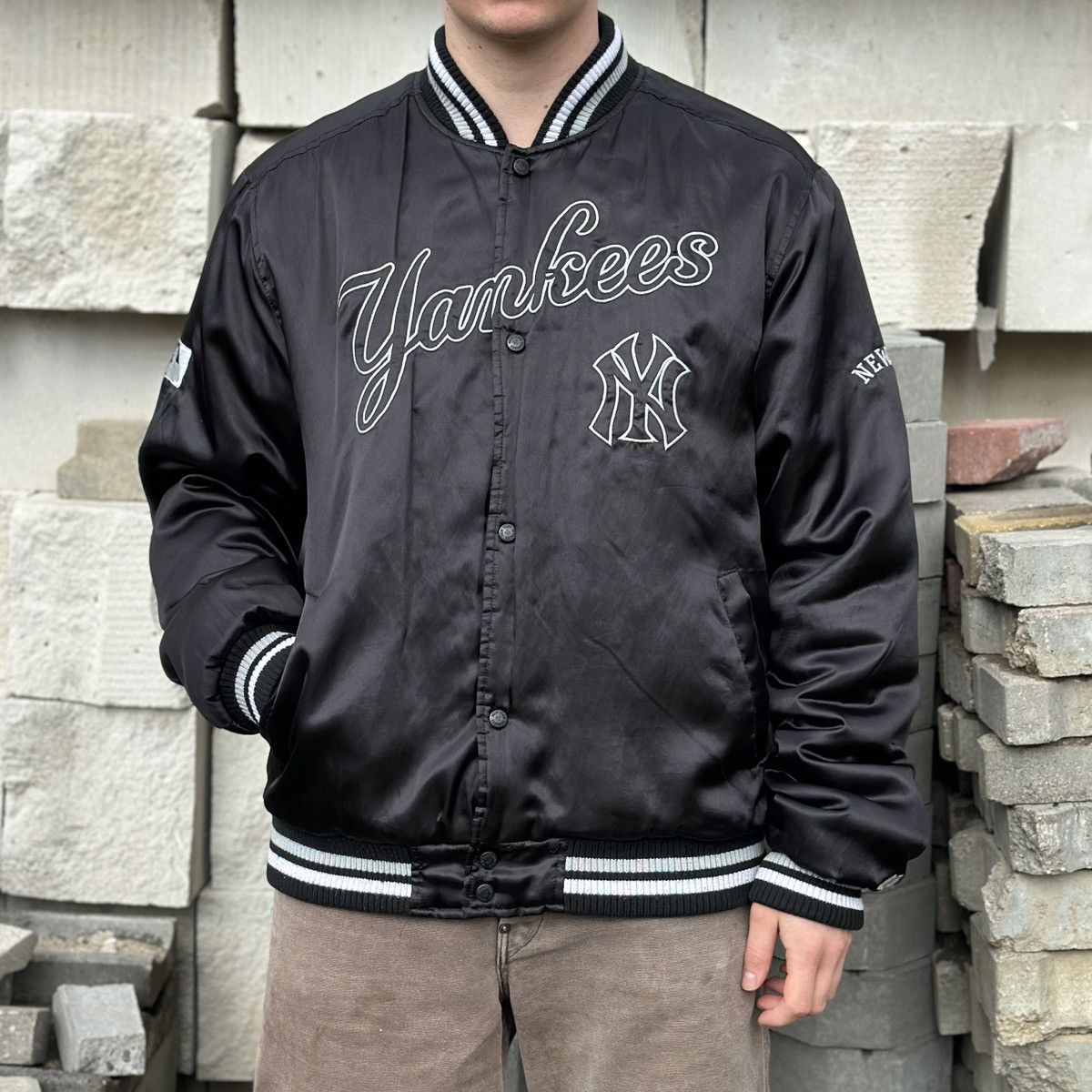 MLB × Vintage Majestic New York Yankees Varsity Bomber MLB Rare USA XXL ...