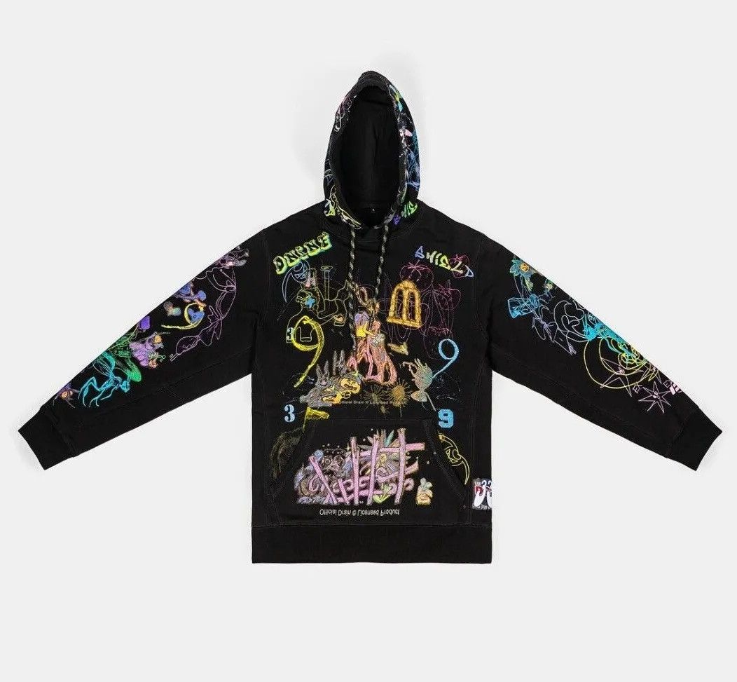 Drain Gang BLADEE 333 CLAIRE BARROW HOODIE-BLACK | Grailed