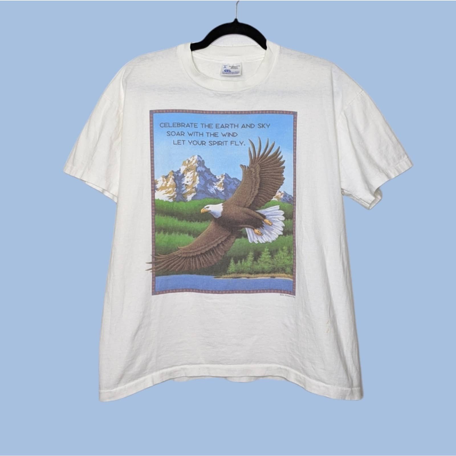 Vintage Vintage Human-i-Tees Eagle Nature Earth Single Stitch Shirt ...