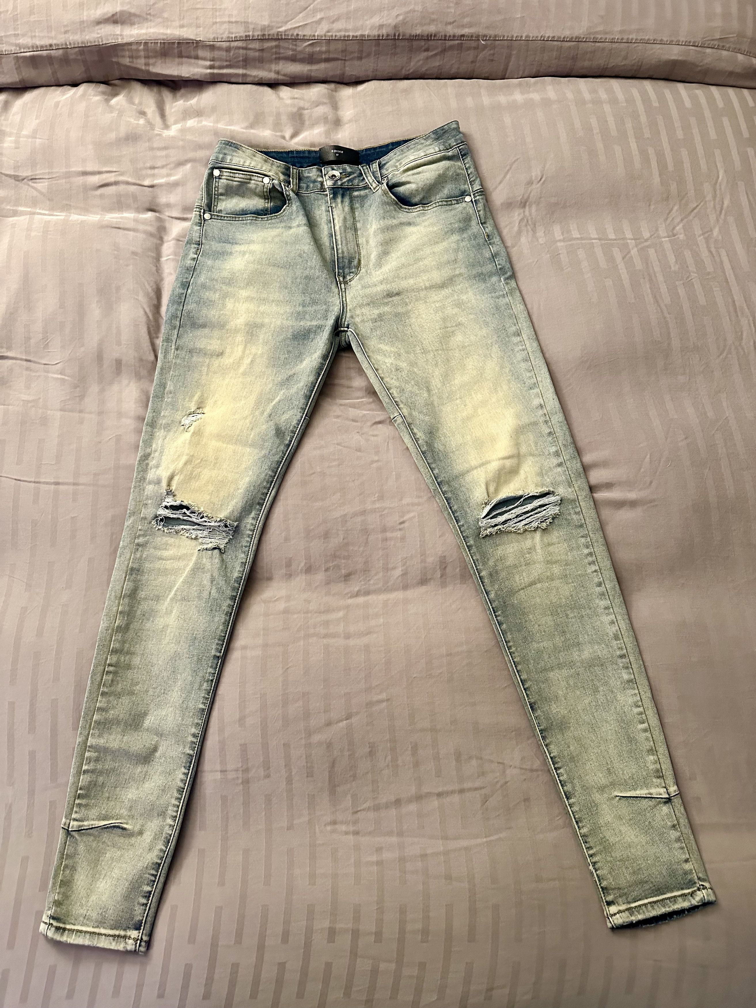 Kollar Clothing Destroyed Earth Denim Jeans | Grailed