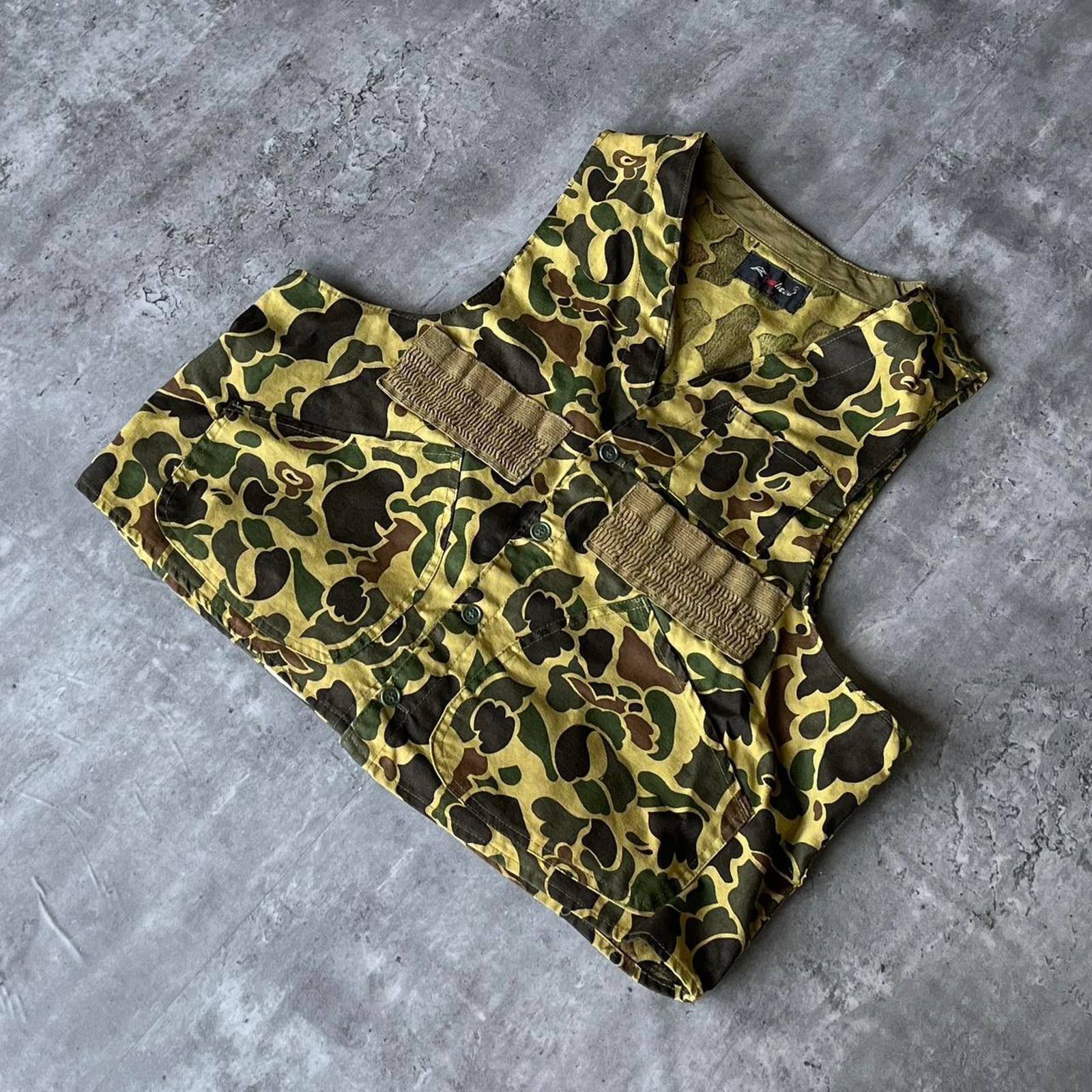 Vintage Crazy Y2K Bape Camouflage Cargo Utility Vest | Grailed