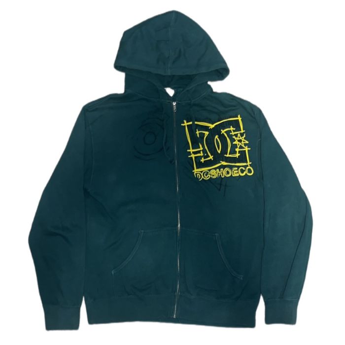 Vintage DC Shoes Green Hoodie Vintage Skater | Grailed