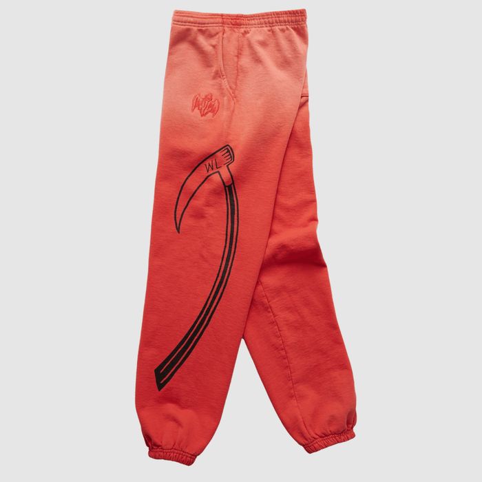 Warren Lotas Warren Lotas Bat Reaper Scythe Sweatpants Faded Red | Grailed