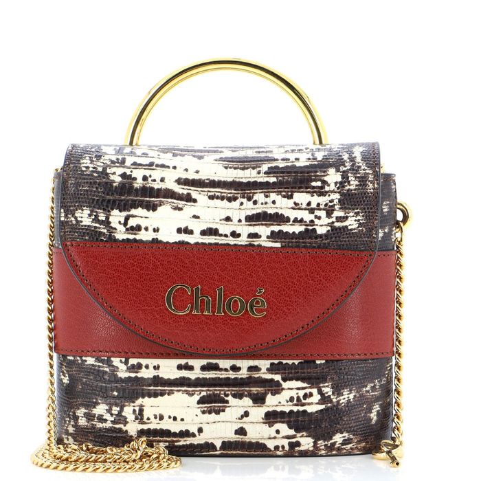 Chloe Aby Lock Bag Lizard Embossed Leather Small | Grailed