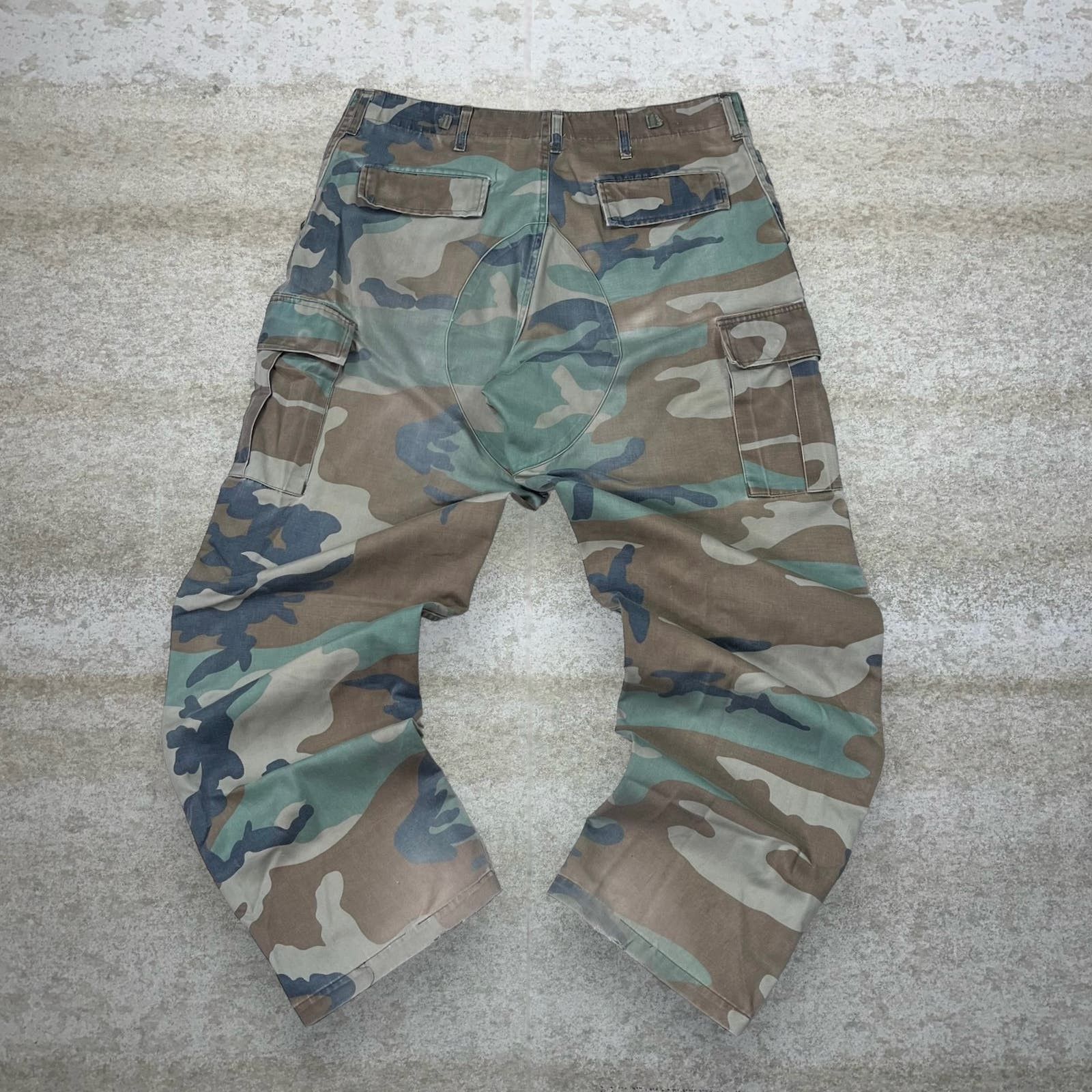Streetwear × Vintage Vintage Military Camo Tactical Pants Baggy Double ...