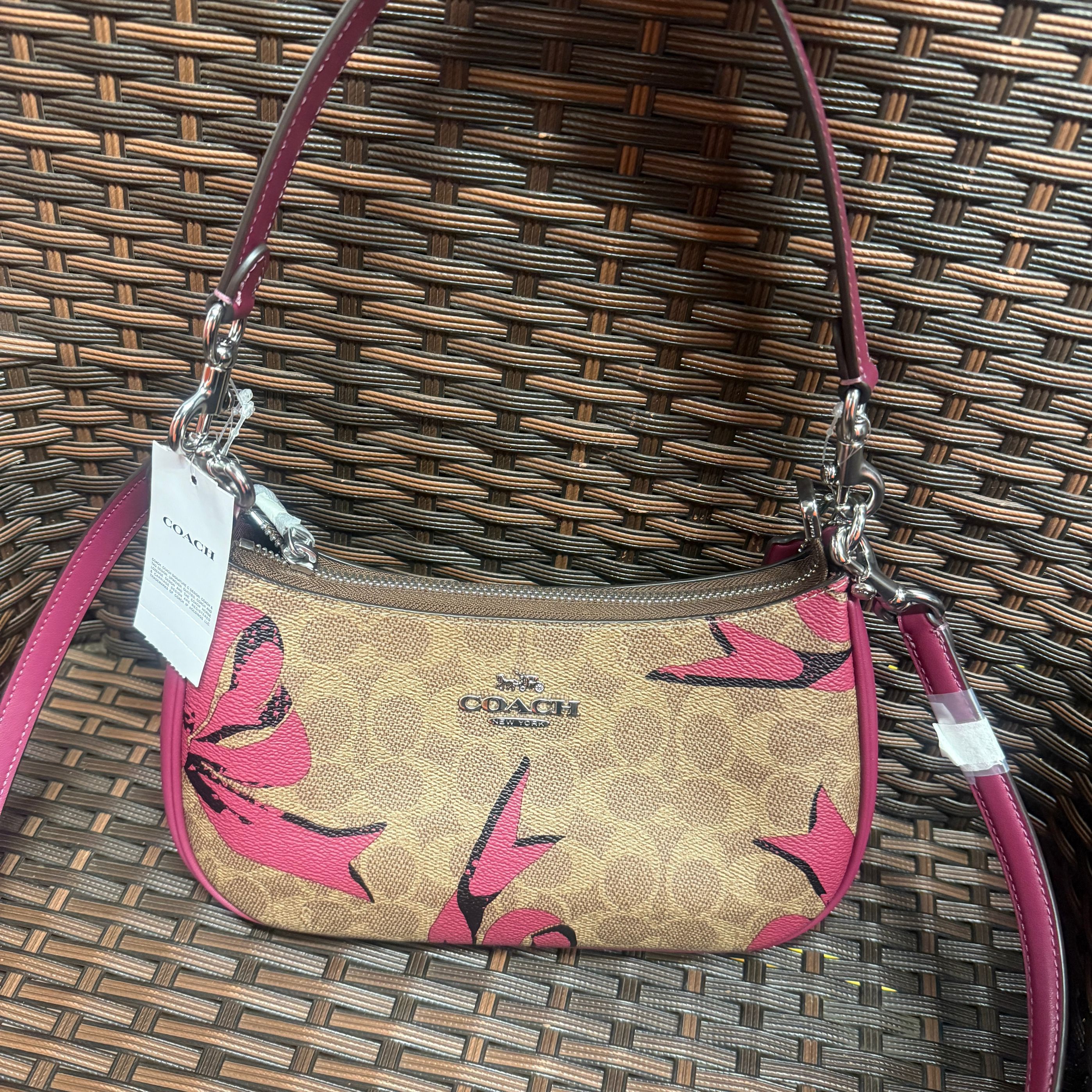 Coach coach Teri Shoulder Bag In Signature Canvas With Bow Print | Grailed