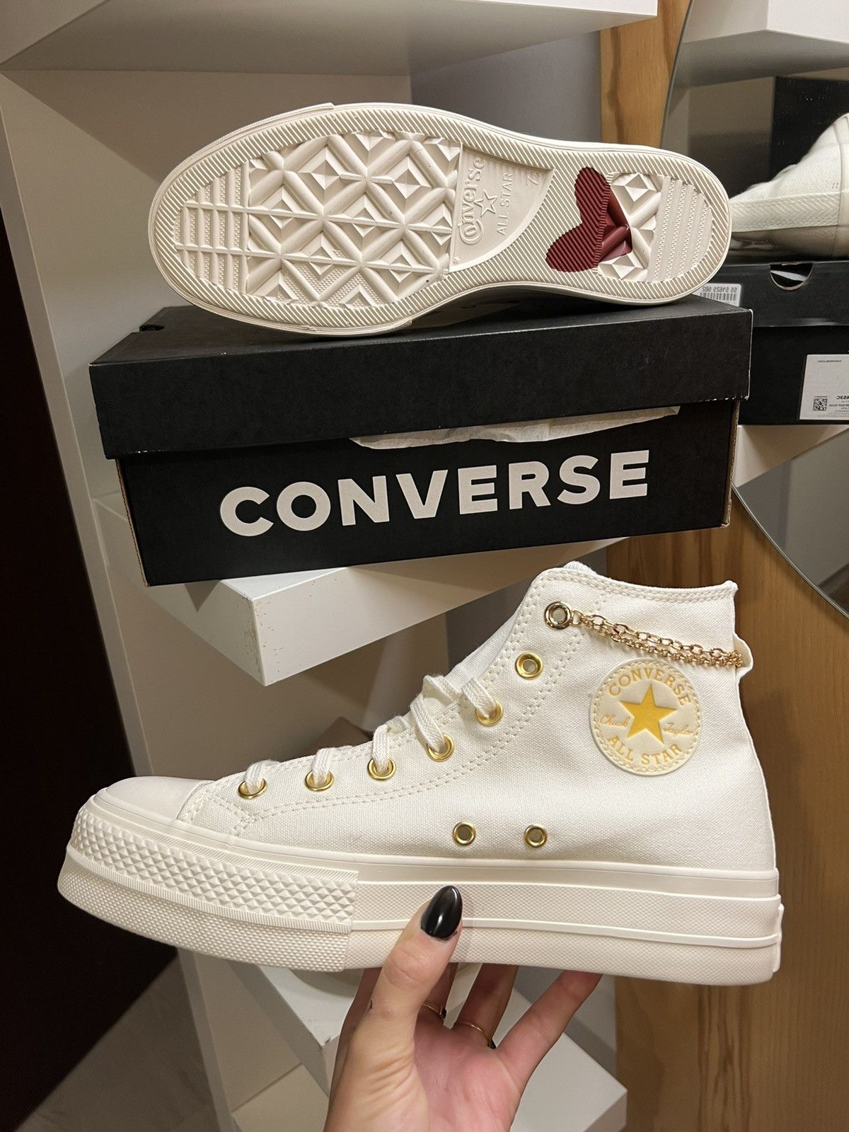 Converse Converse Chuck Taylor All Star Lift Platform Gold Chain | Grailed