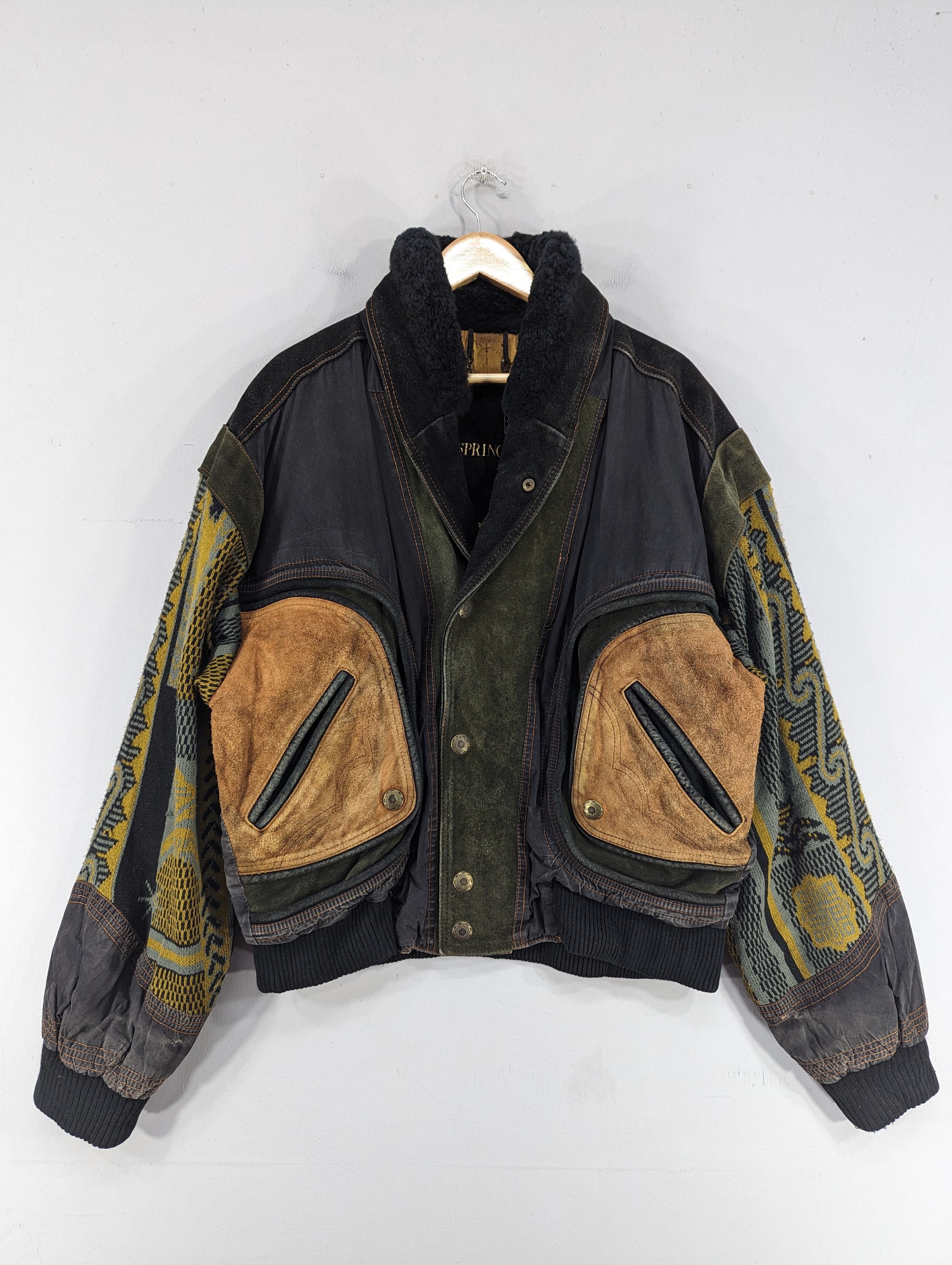 Leather Jacket × Very Rare × Vintage 🔥Vintage Roger Springfield Knit ...