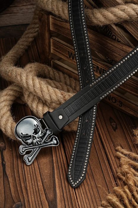 Skulls Skull X Bone Pu Leather Belt | Grailed