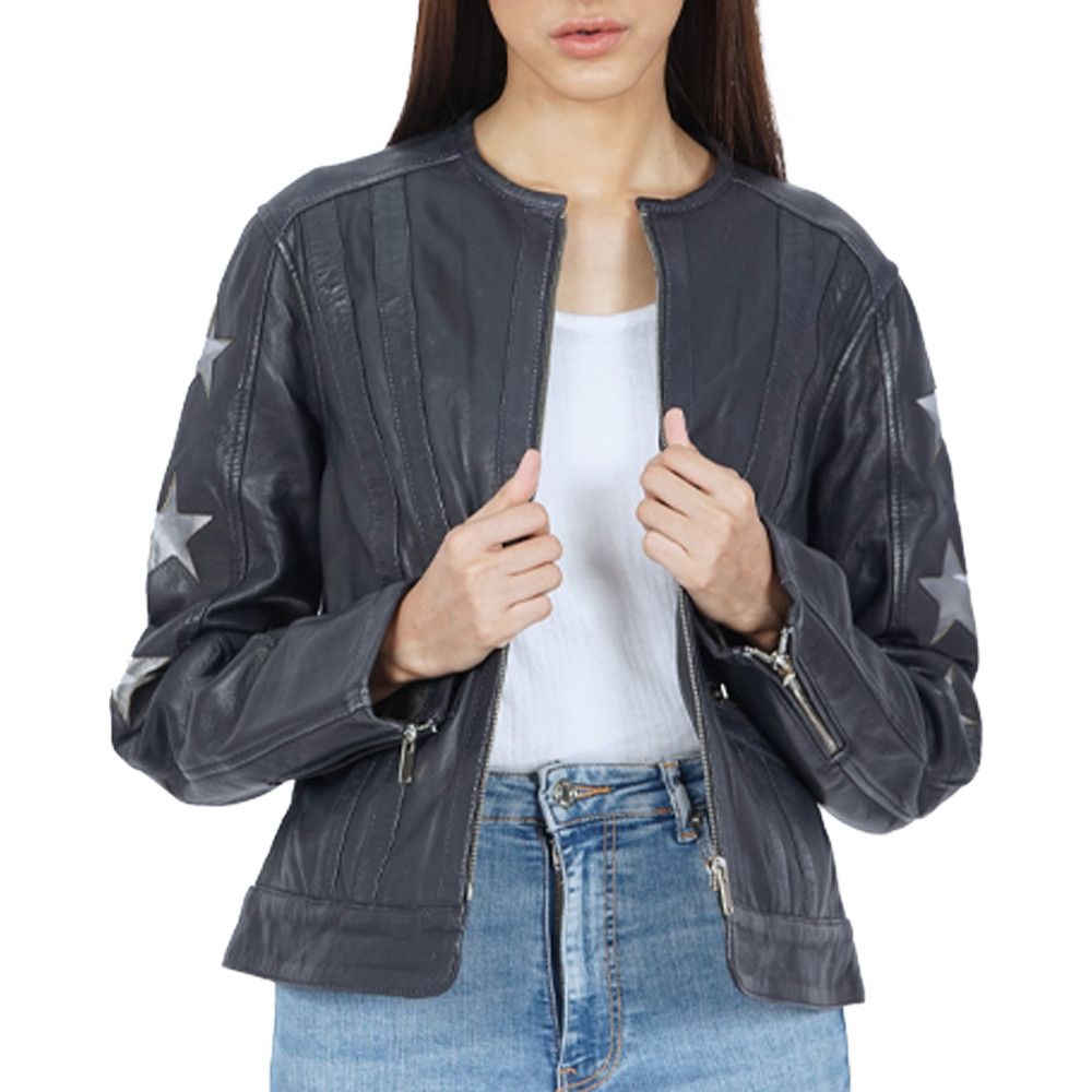 Leather Jacket Jenna Star Leather Jacket for Women | Grailed
