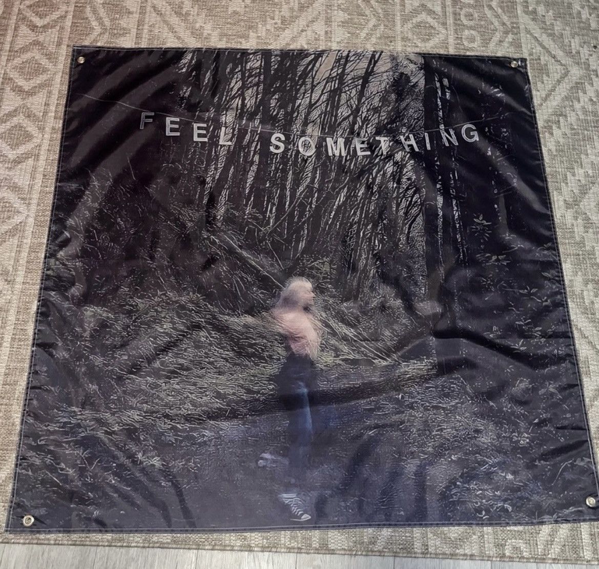 Band Tees × Vintage Movements band “Feel Something” wall flag (RARE ...