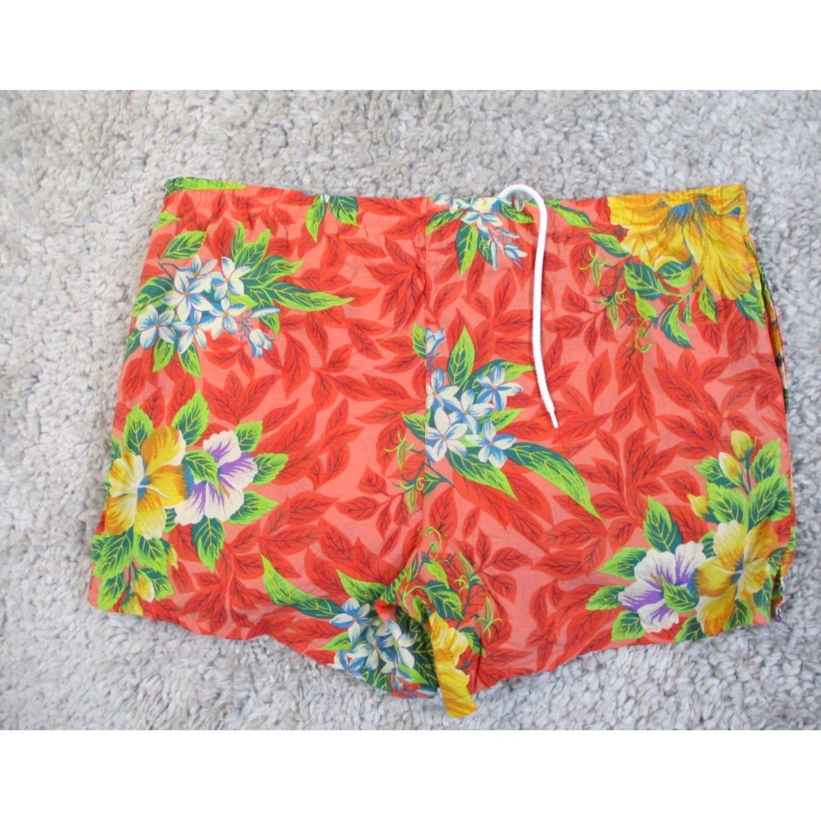 Ralph Lauren Ralph Lauren Mens Classic Vintage Style Polo Sport Orange Floral Lined Swim Trunks ...