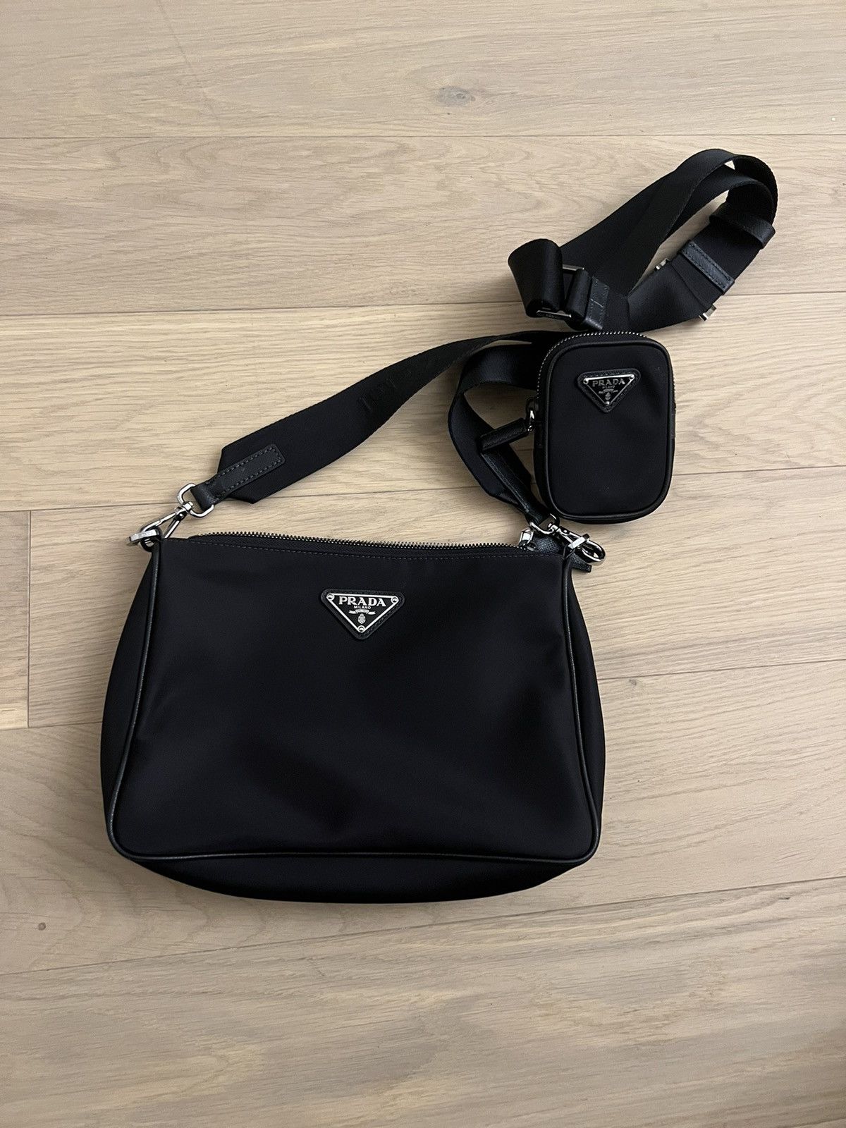 Prada Prada Re-Nylon Shoulder Bag with Coin Pouch | Grailed