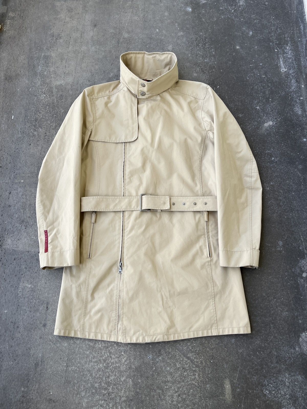 Prada × Streetwear × Vintage Vintage Archive 2000s Prada Gore Tex Trench Coat Red Tab | Grailed