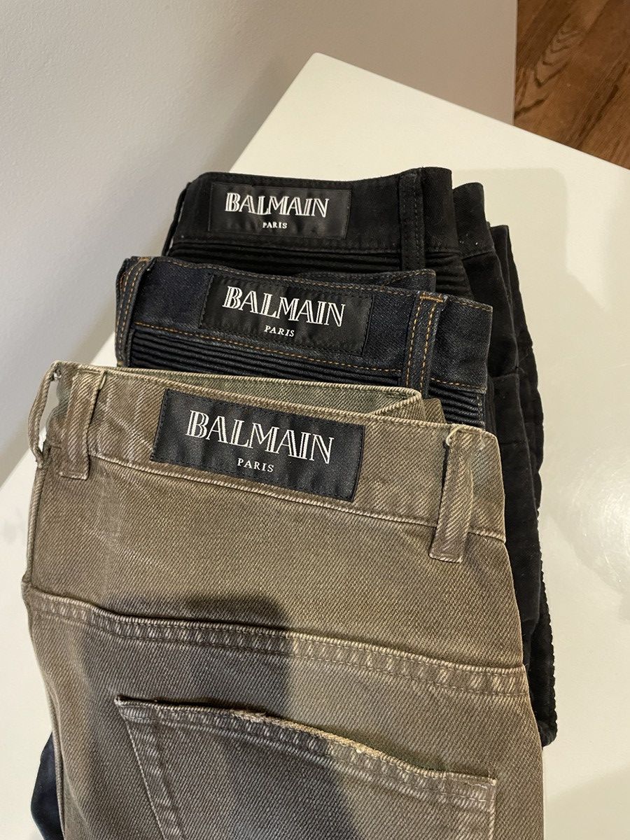 Balmain Balmain Paris Jeans Mens Tan Biker jean | Grailed