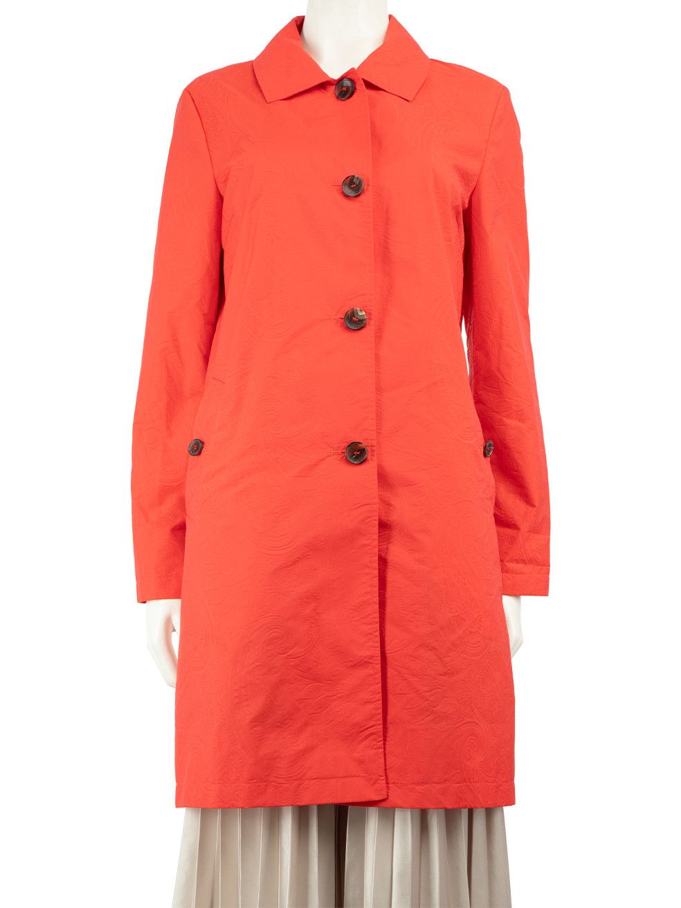 Etro Red Midi Overcoat | Grailed