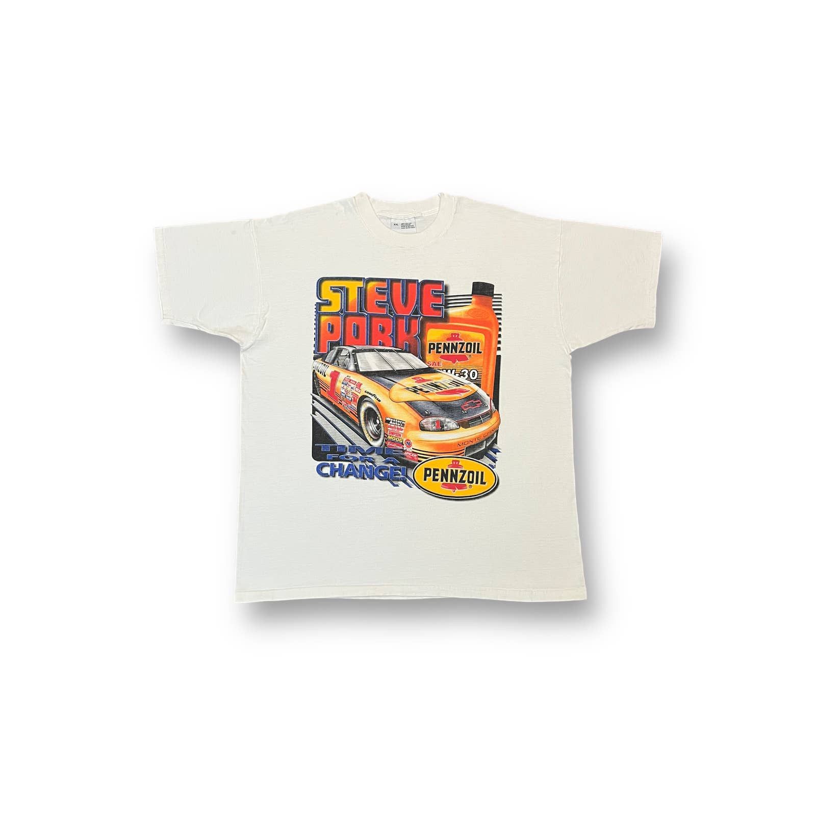 Vintage 90's Nascar Steve Pork Pennzoil Racing T-shirt | Grailed