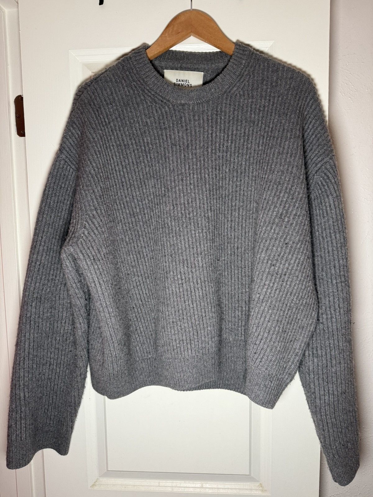 Daniel Simmons Merino knit sweater grey | Grailed