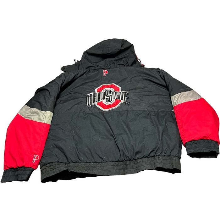 Pro Player Ohio State Buckeyes Reversible Puffer Jacket 90s Pro Player ...