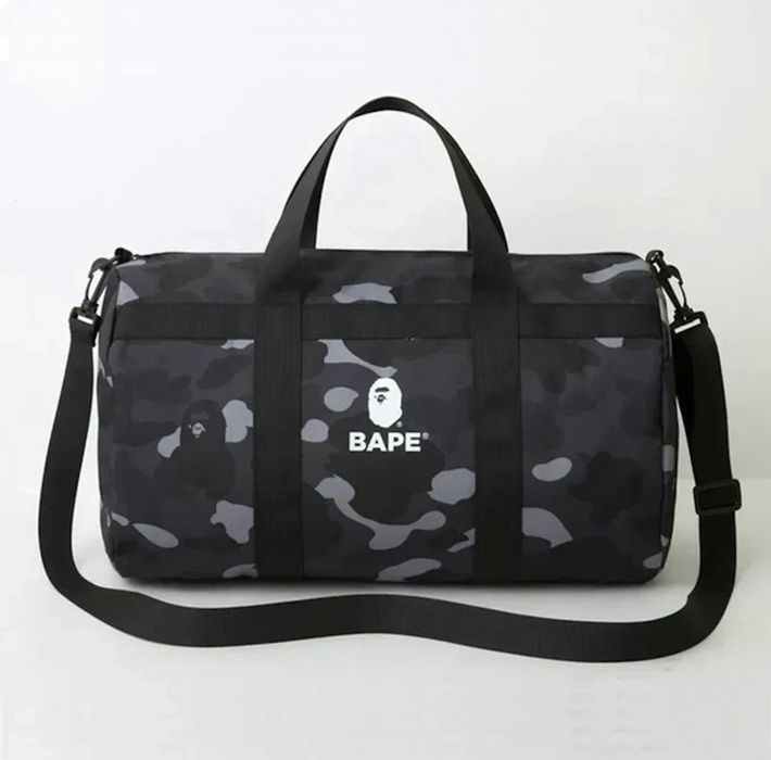 Bape BAPE DUFFLE BAG Camo Bag A Bathing Ape Duffel with Magazine | Grailed