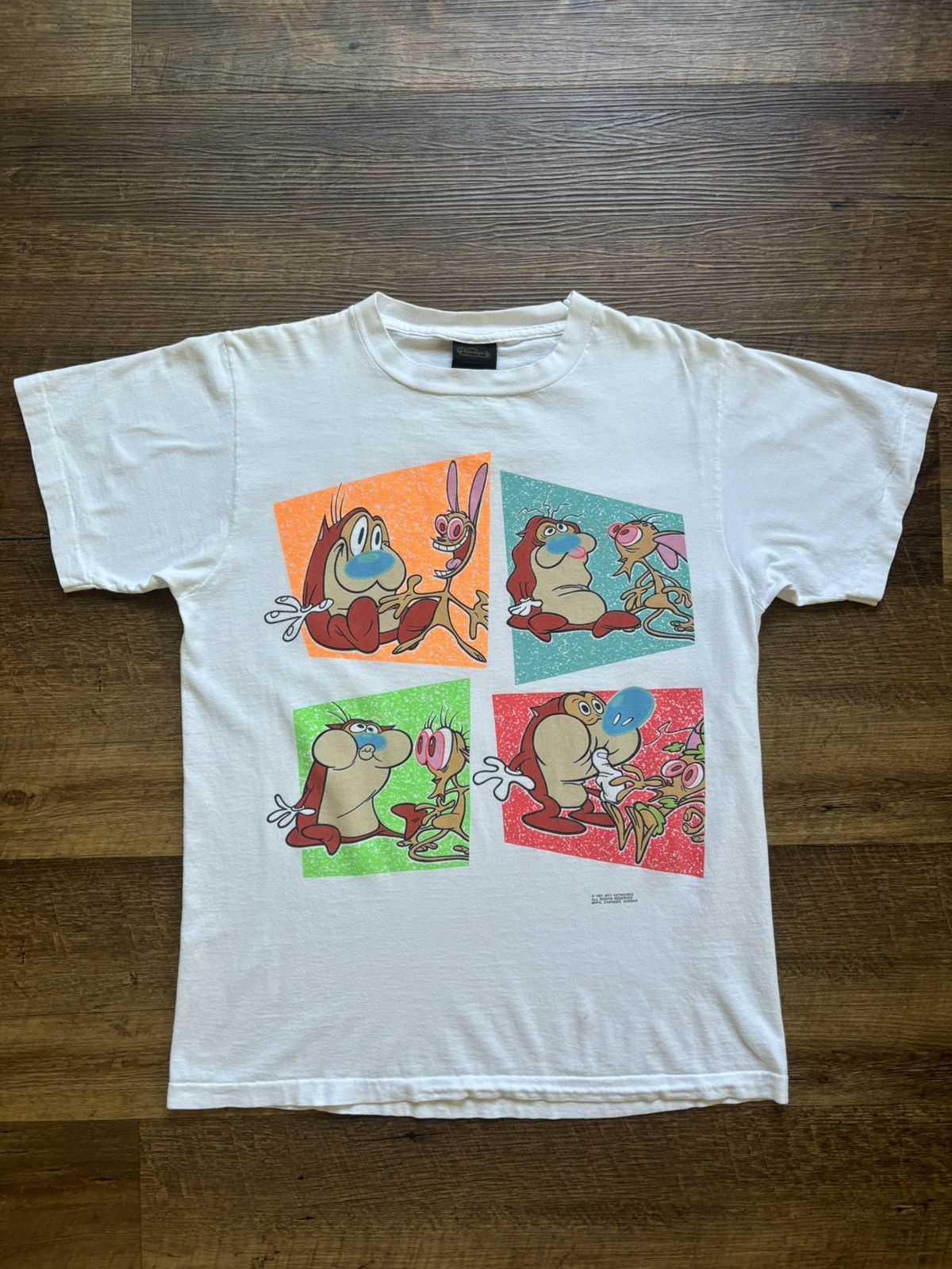 Nickelodeon 1991 vintage single stitch ren & stimpy Nickelodeon cartoon ...