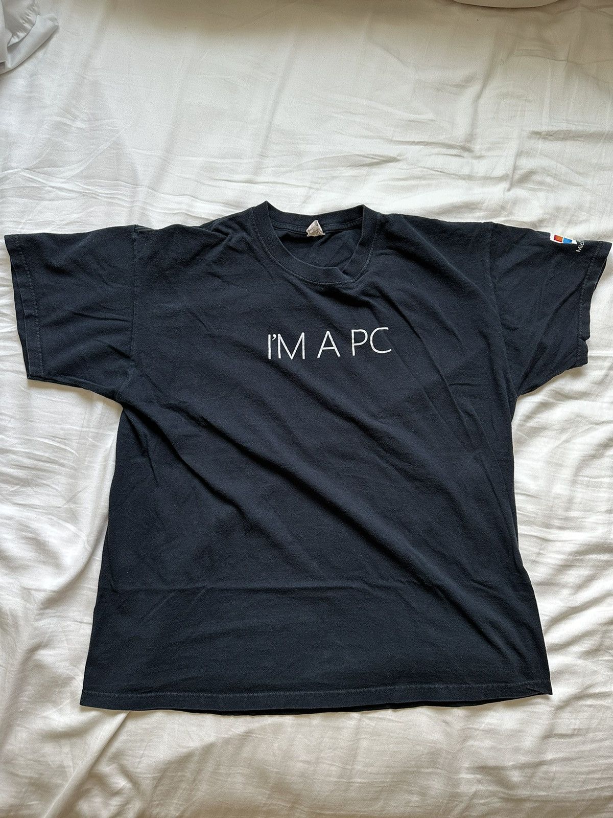 Vintage Vintage Microsoft Promo “I’m a PC” t shirt black | Grailed