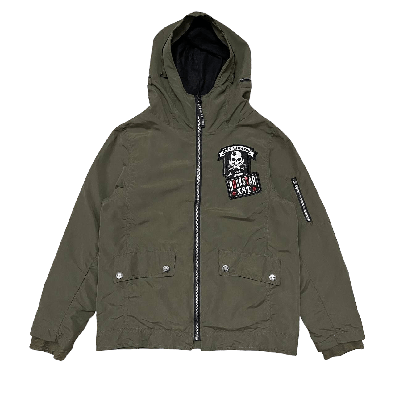 Japanese Brand × Vintage Vintage Ba-Tsu Studio Hooded Jacket Skull Logo ...