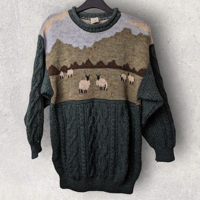 Vintage Vintage Sheep Sweater Cozy Cute 100 Pure New Wool Animals | Grailed