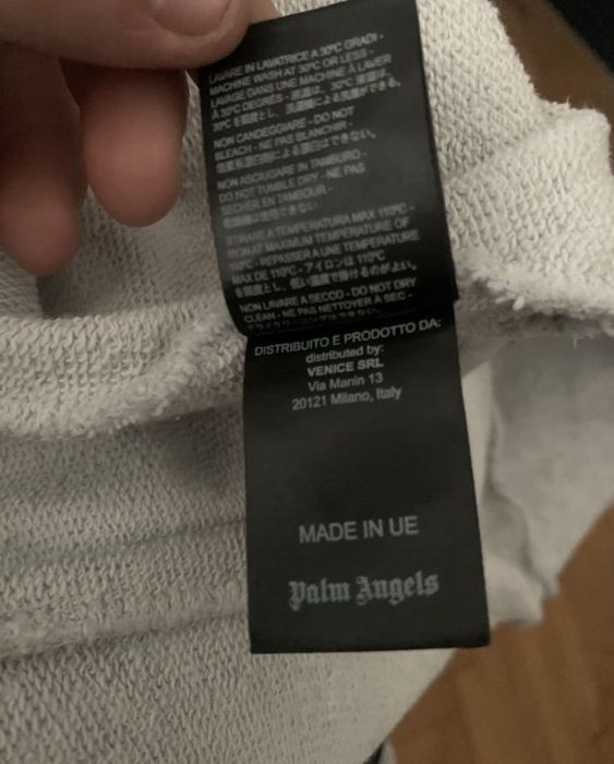 Palm Angels Palm Angels Grey Adios Logo Hoodie | Grailed