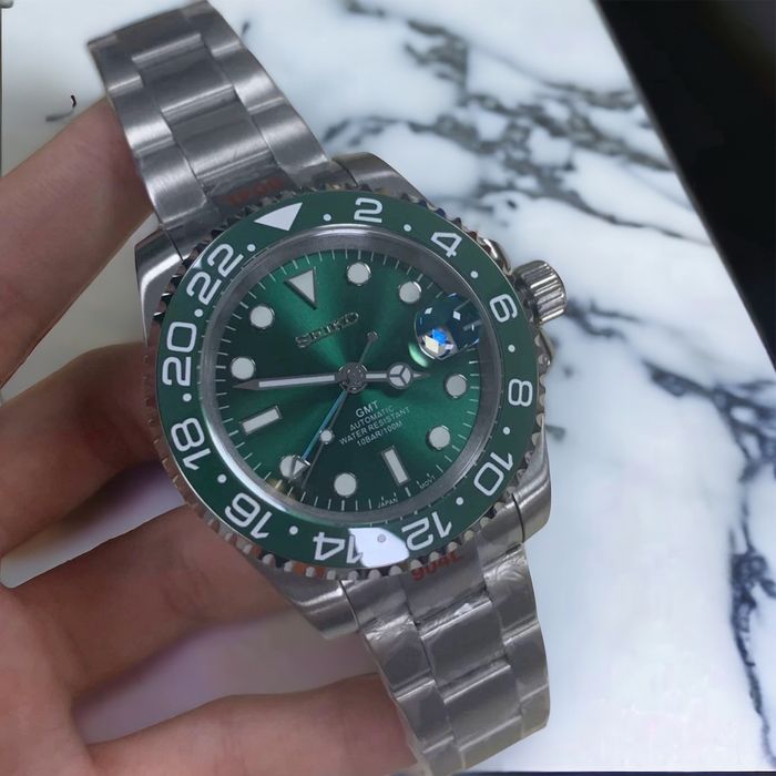 Seiko Seiko Mod GMT Master Hulk NH34 41mm Steel Luxury Watch | Grailed