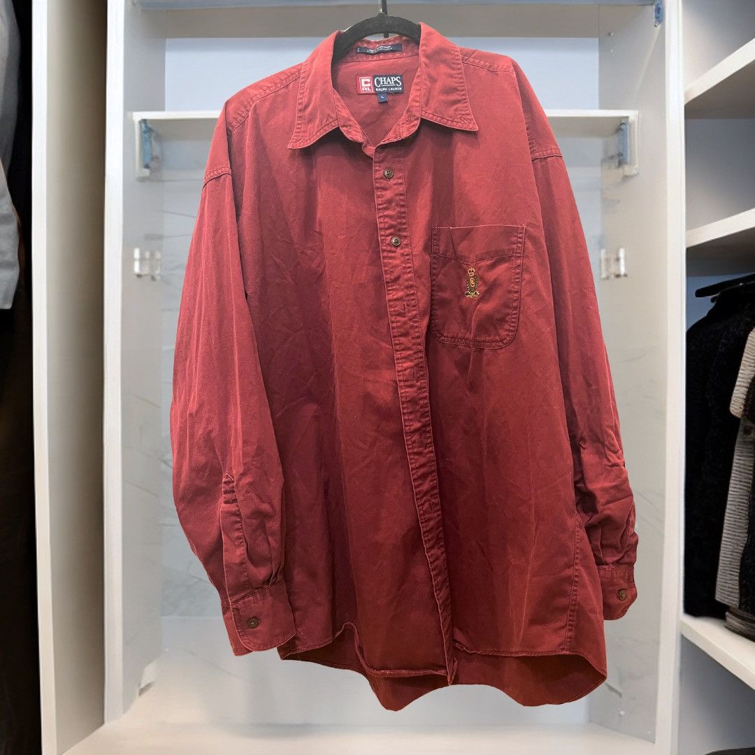 Chaps Ralph Lauren Burgundy Chaps Button-Up | Grailed