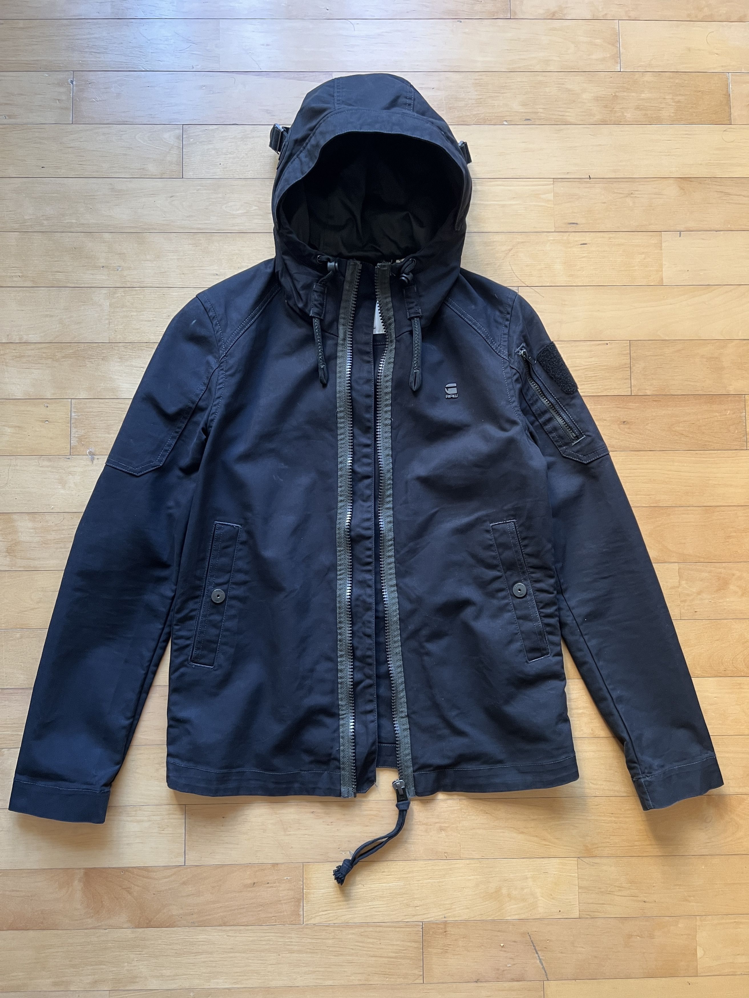 G Star Raw Y2K dense cotton hooded zip up jacket S