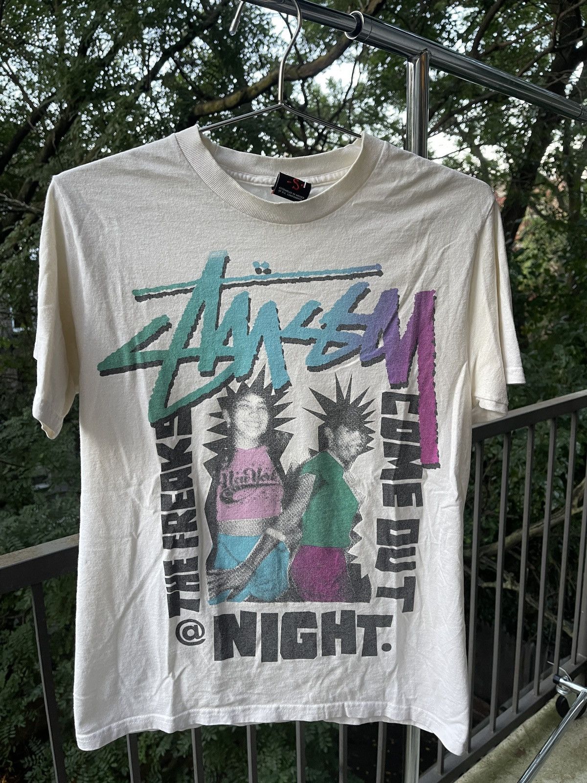 Vintage VINTAGE Y2K STUSSY THE FREAKS COME OUT AT NIGHT TEE | Grailed