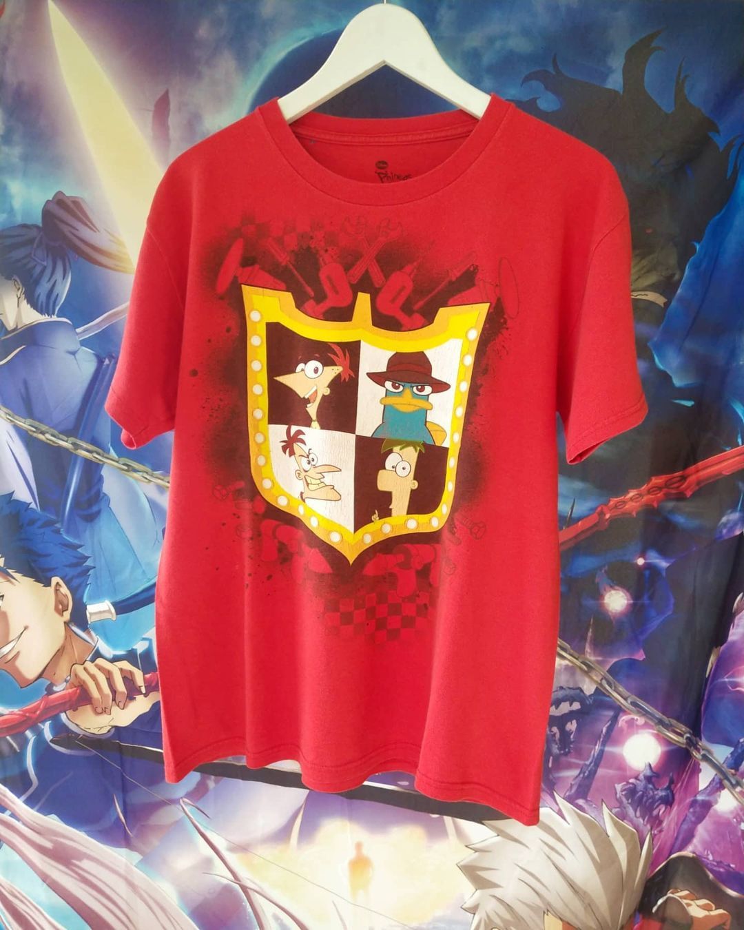 Cartoon Network × Disney × Nickelodeon Phineas and Ferb Red Graphic ...