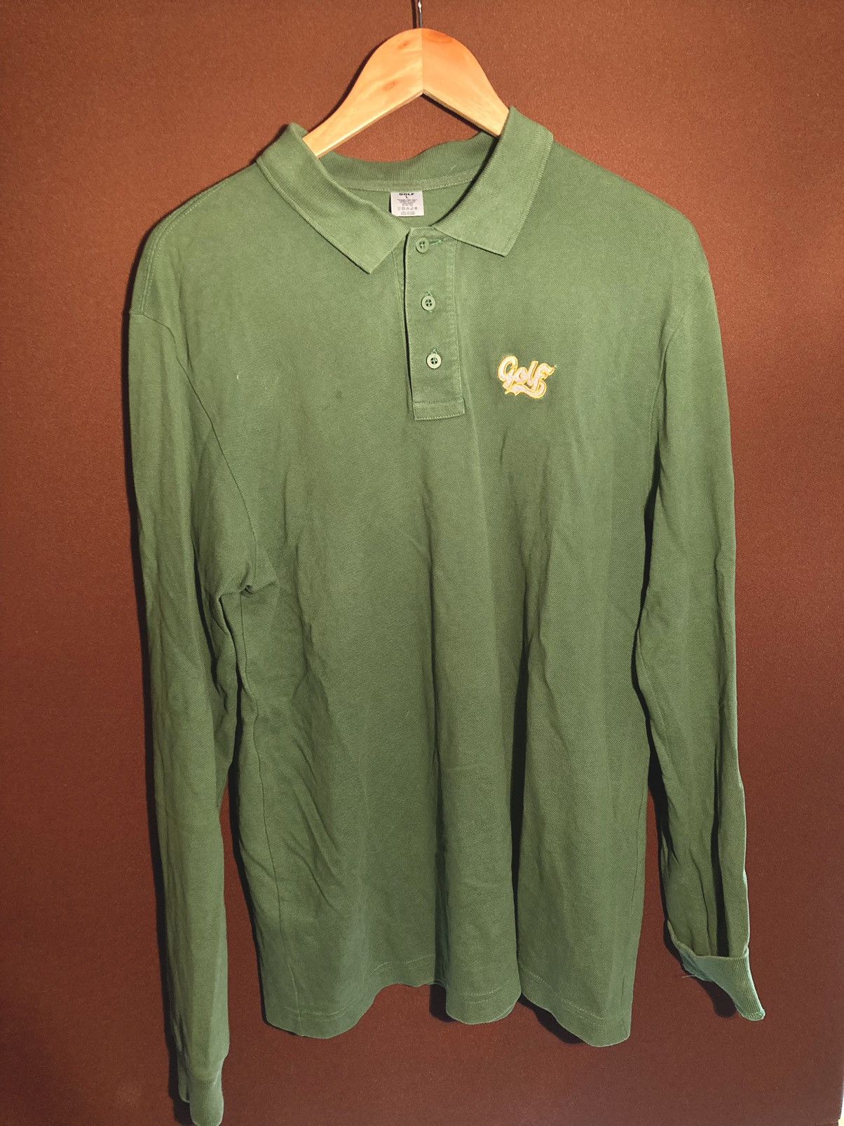 Golf Wang Golf Wang Cursive logo longsleeve polo | Grailed