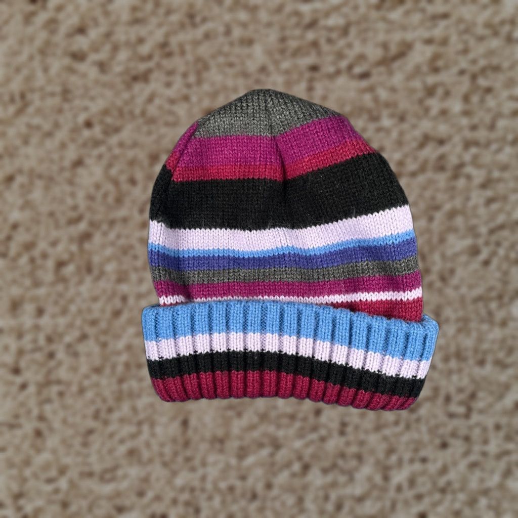 Joe Boxer Joe Boxer Beanie Hat Unisex Adults One Size Pink Blue Stripe ...