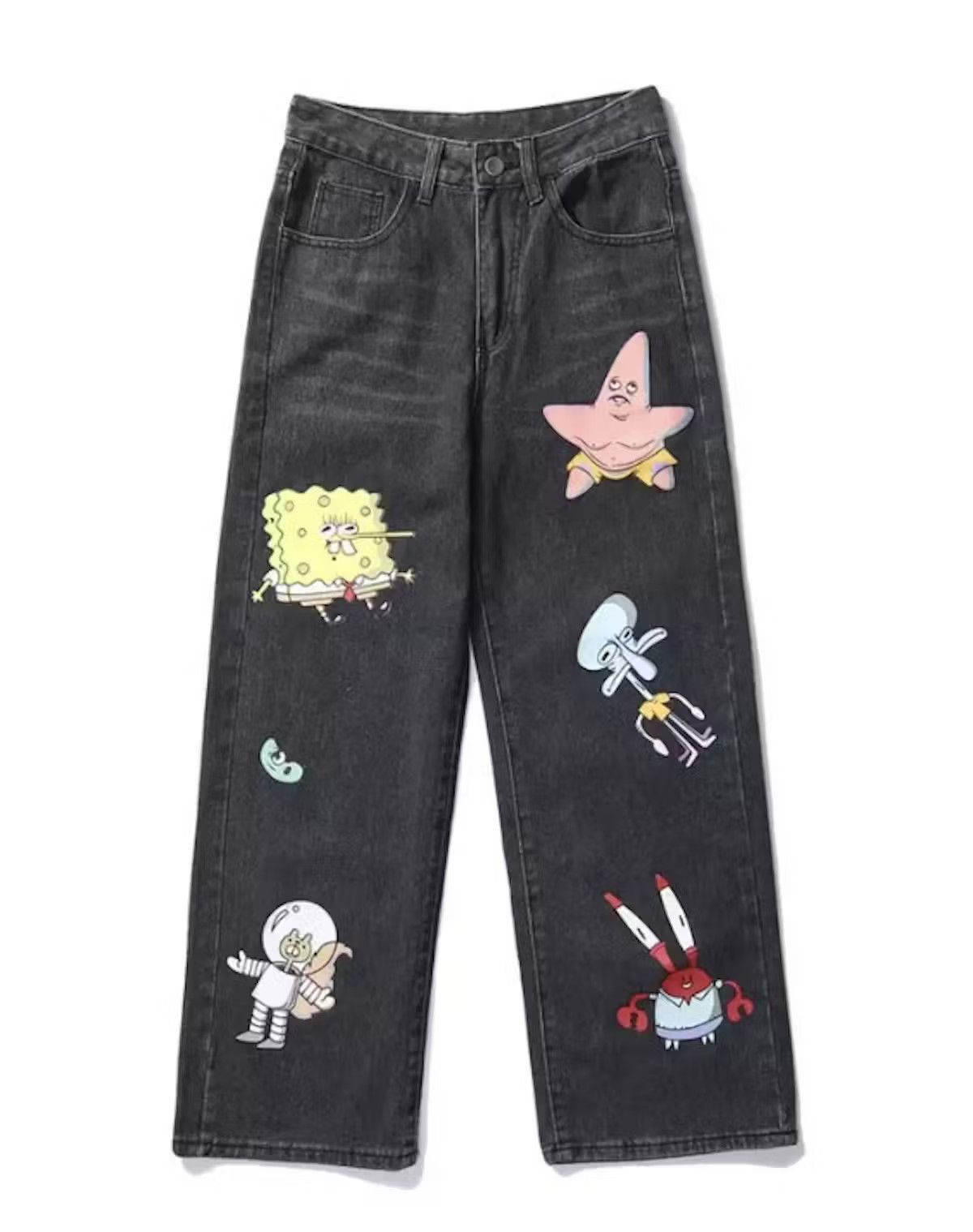 Vintage Spongebob Squarepants Denim Jeans | Grailed
