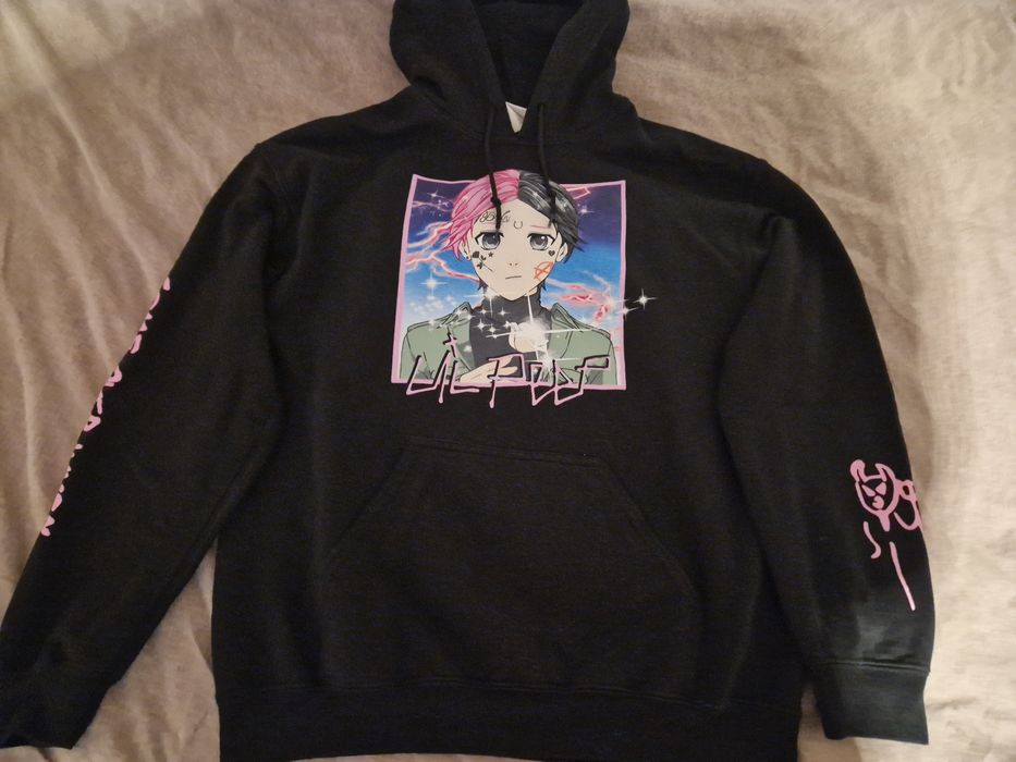 LIL PEEP Lil Peep COWYS 2 "Anime Hoodie" Rare (w/ Stickers) | Grailed