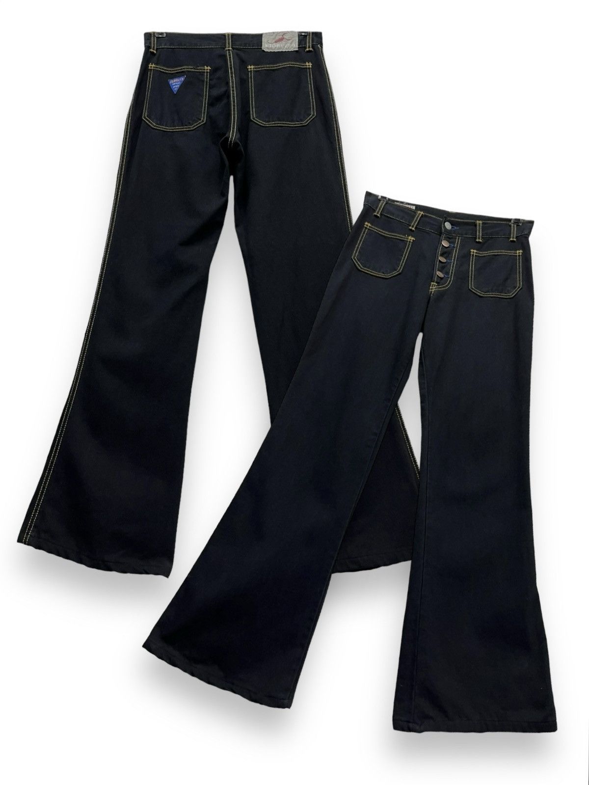 Vintage 🔥FYE🔥Vintage FIORUCCI ITALY FLARE Denim Bush Pants | Grailed