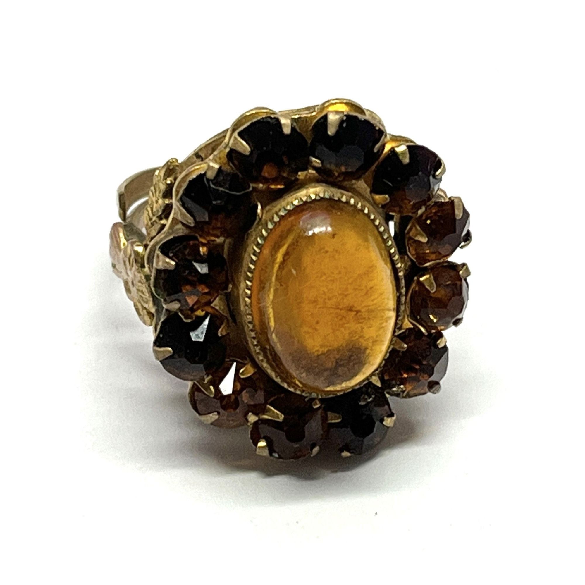 Vintage Antique Estate Glass Flower Ring | Grailed