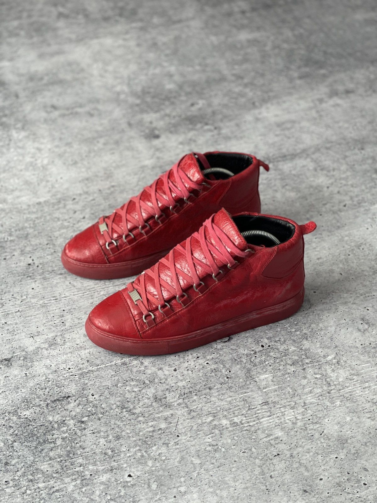 Balenciaga × Luxury × Streetwear Balenciaga Arena Red Rouge Braise ...