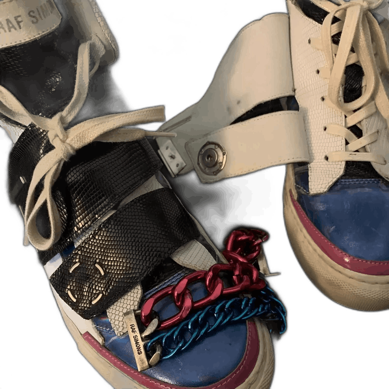Raf Simons Raf Simons High-Top Sneakers with Unique Design | Grailed